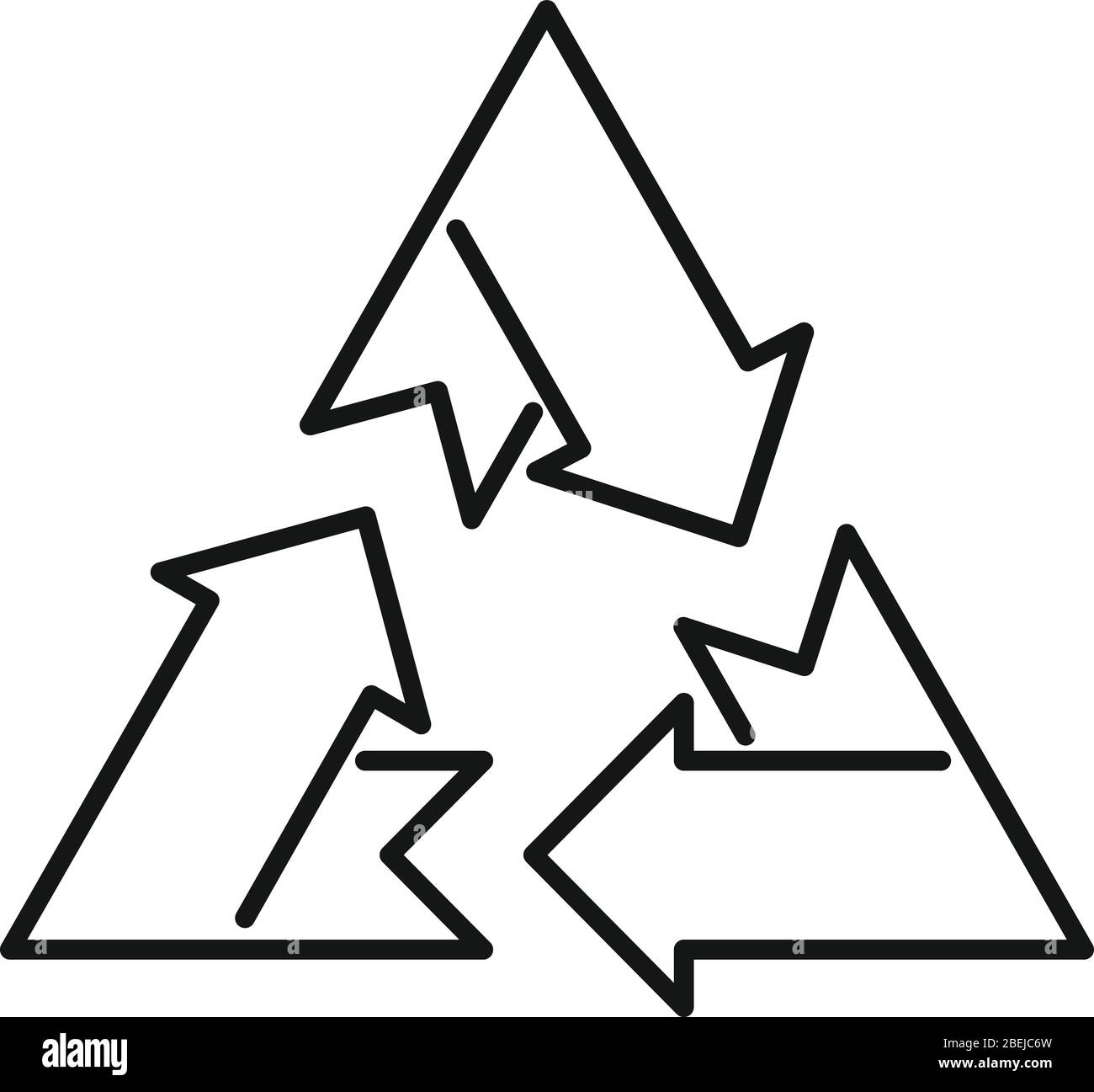 Waste recycling icon. Outline waste recycling vector icon for web ...