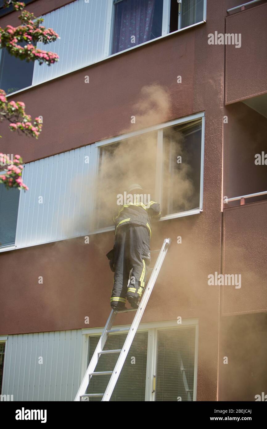 Fireman window hi-res stock photography and images - Alamy