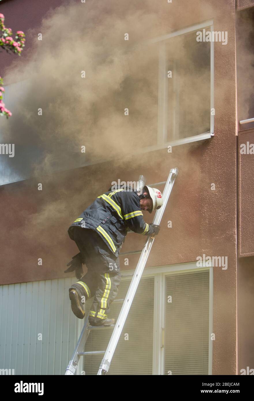 Fireman window hi-res stock photography and images - Alamy