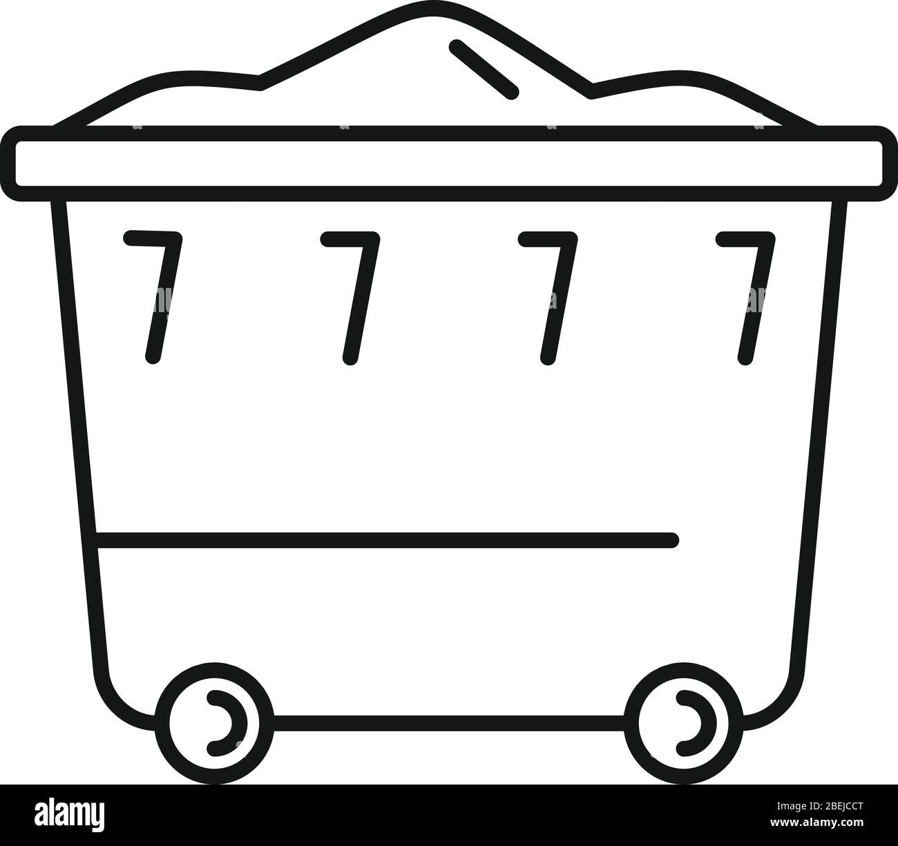 Garbage container icon. Outline garbage container vector icon for web ...