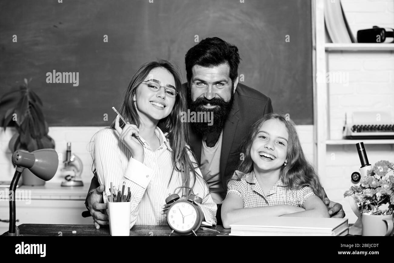 Private lesson with tutors. Home tutoring concept. Tutors and ...