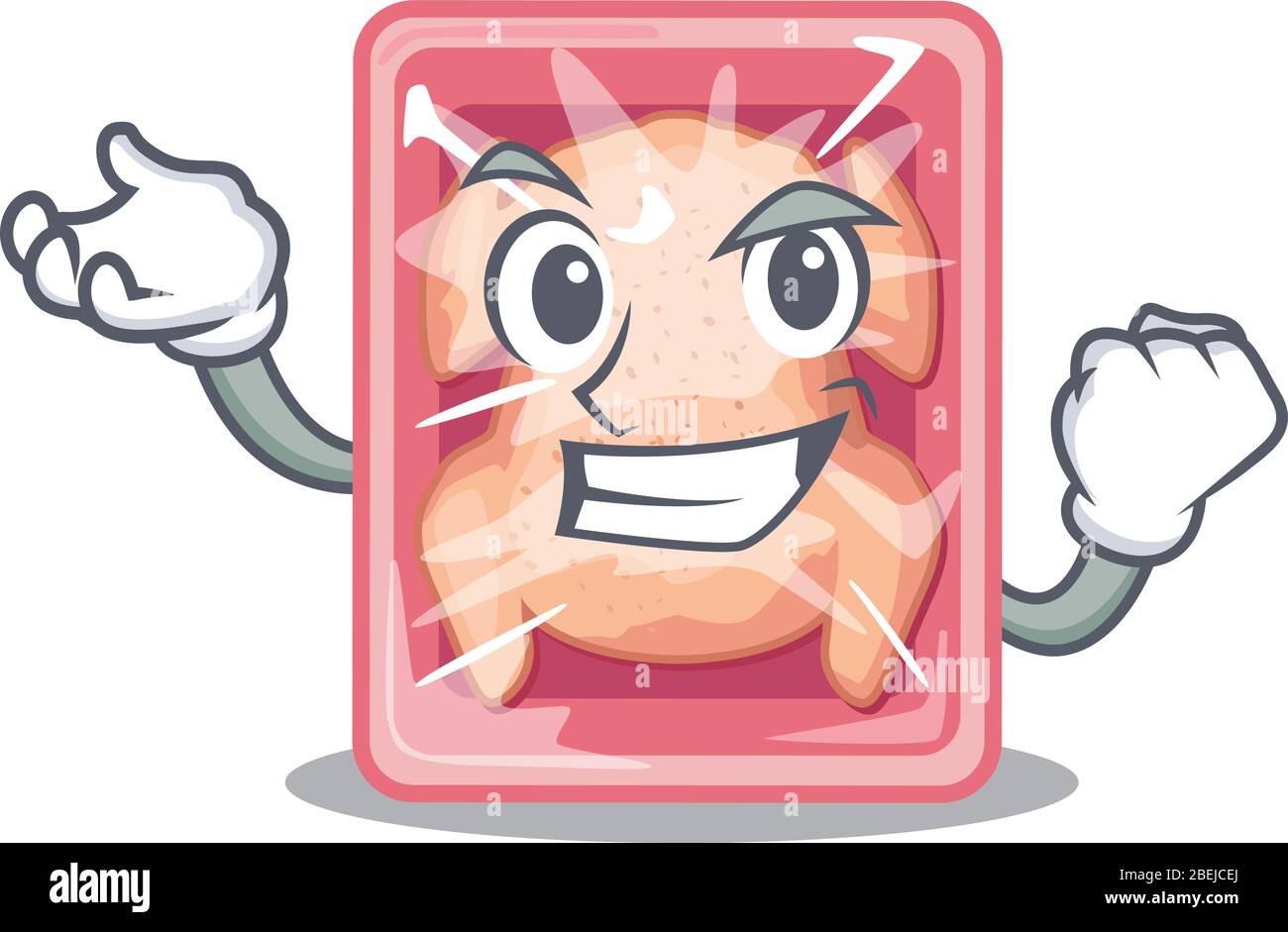 A dazzling frozen chicken mascot design concept with happy face Stock ...
