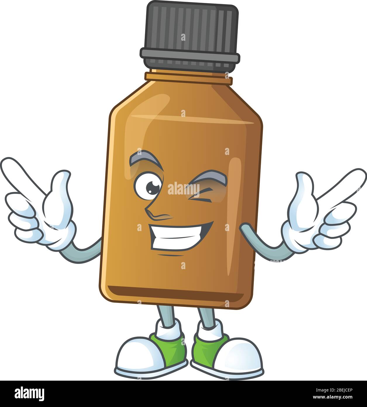 Cartoon character design concept of syrup cure bottle cartoon design ...