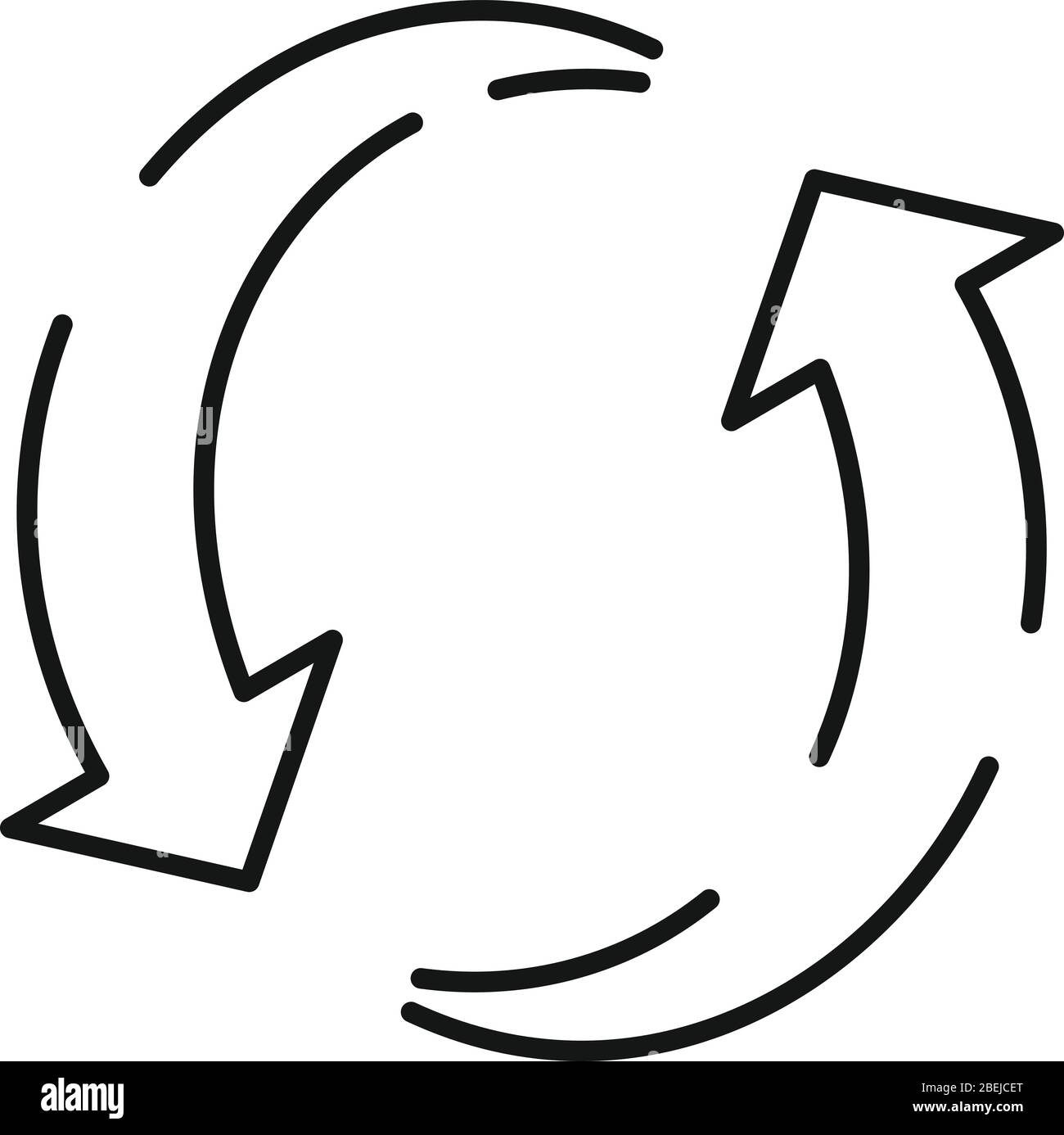 Plastic recycling icon. Outline plastic recycling vector icon for web ...