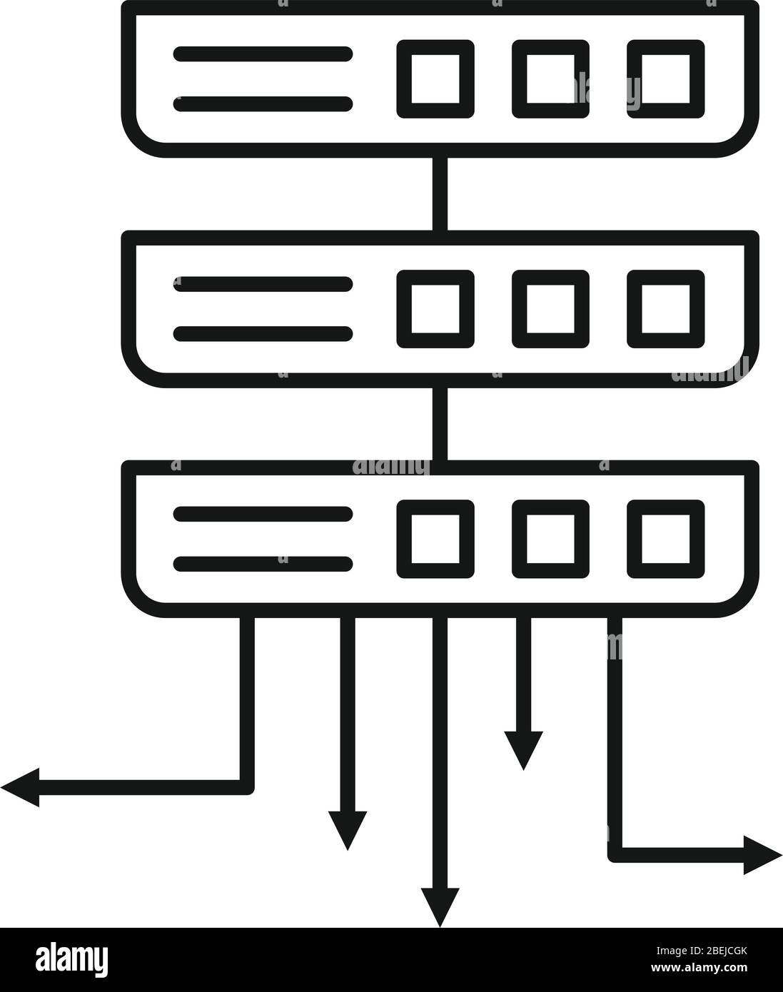 Server infrastructure icon. Outline server infrastructure vector icon ...