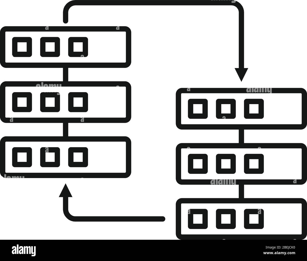 Server Connection Icon Outline Server Connection Vector Icon For Web Design Isolated On White