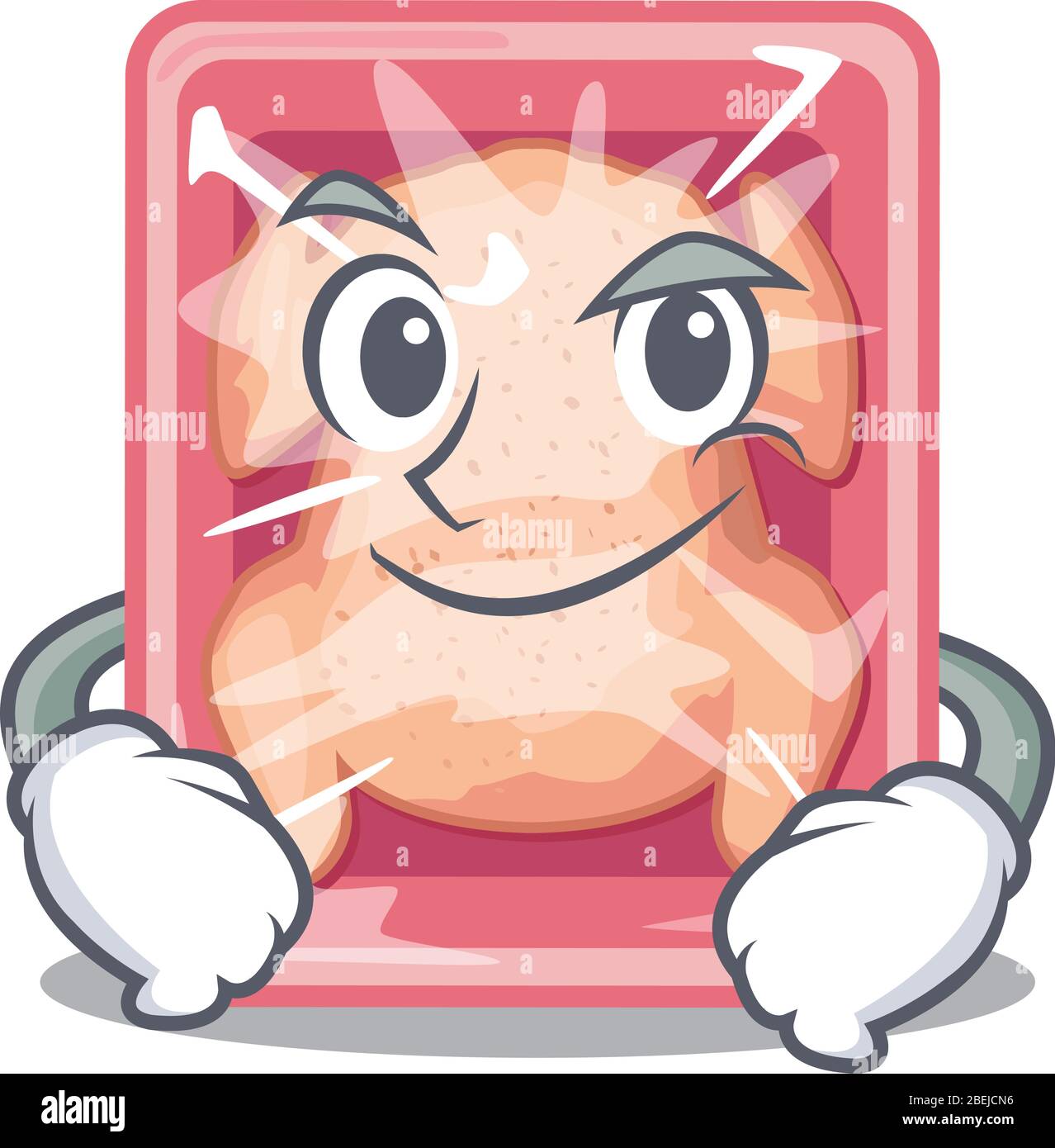 A mascot design of frozen chicken having confident gesture Stock Vector ...