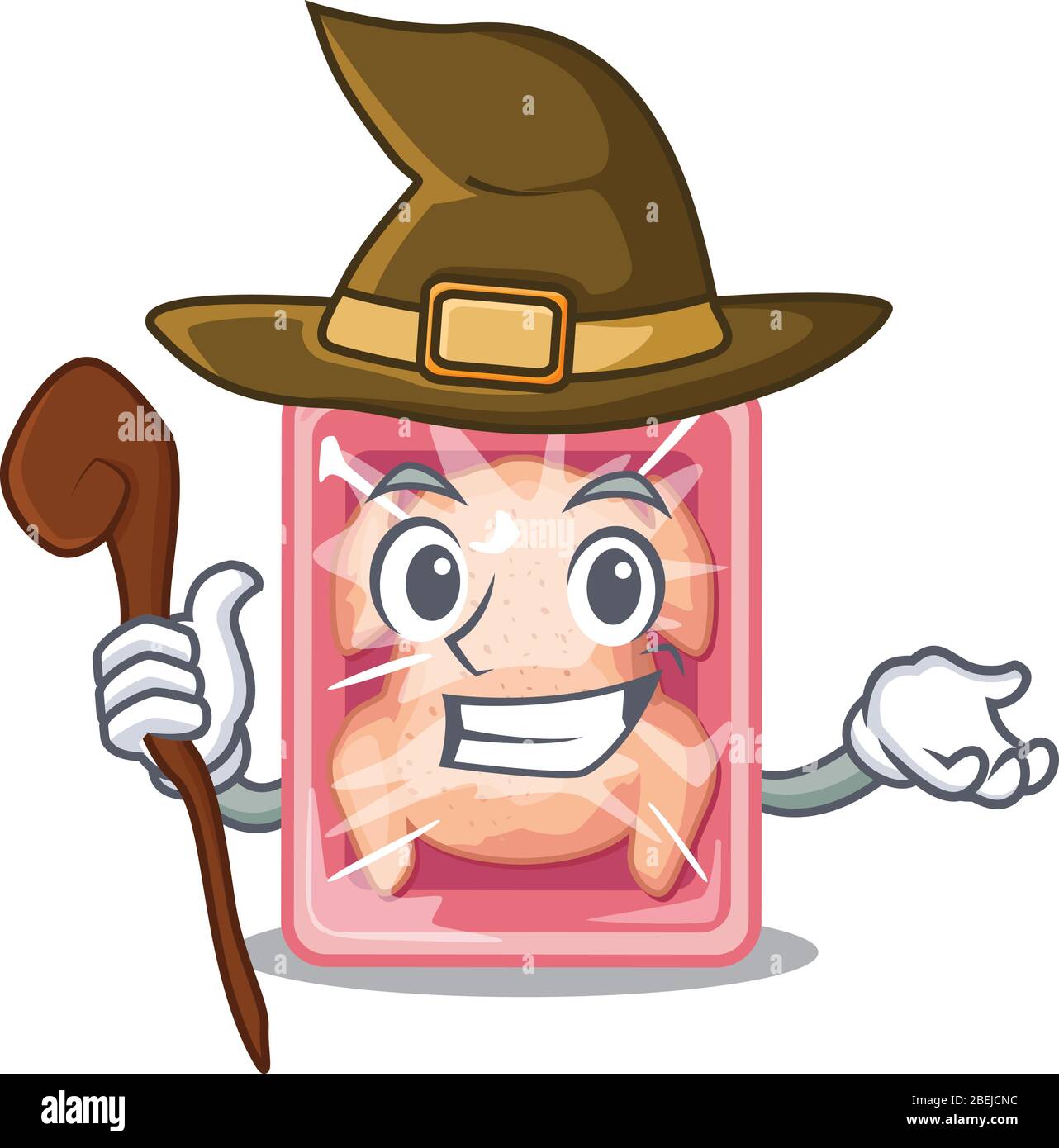 Frozen chicken sneaky and tricky witch cartoon character Stock Vector ...