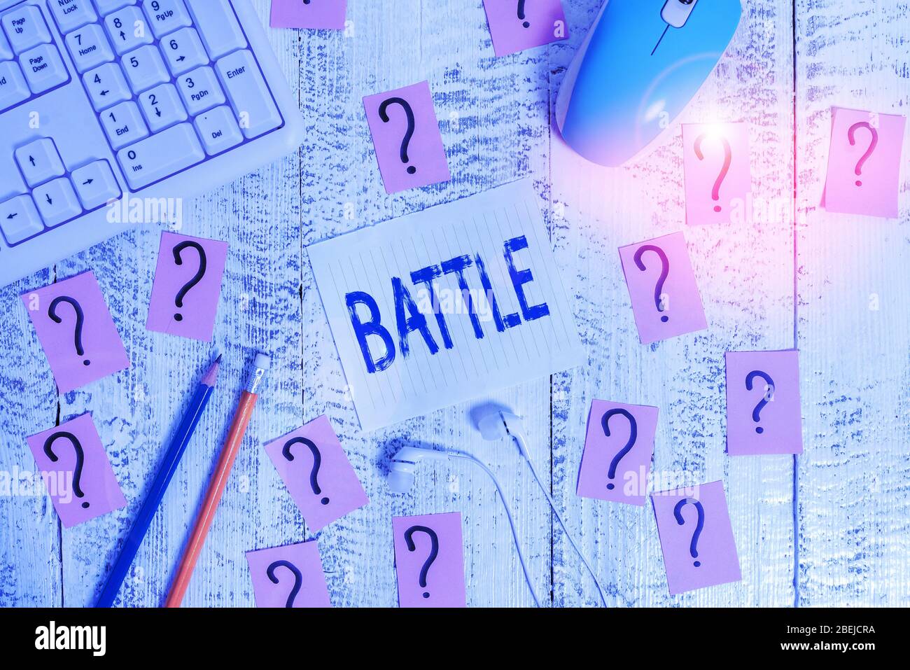 Conceptual hand writing showing Battle. Concept meaning violent fight ...