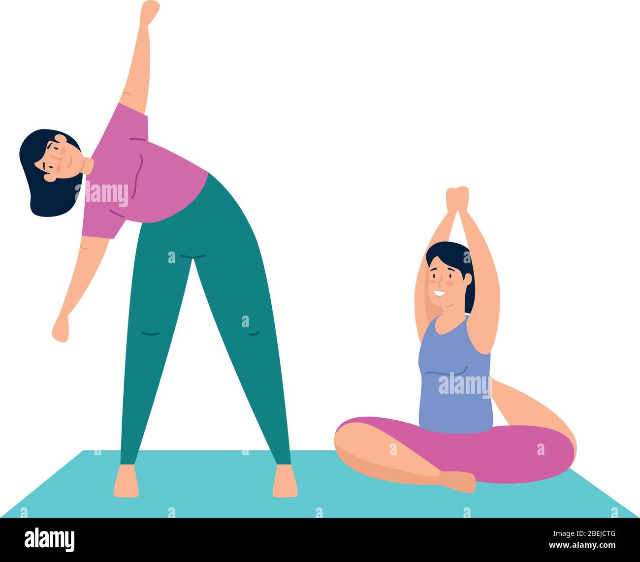 women practicing exercise isolated icon Stock Vector Image & Art - Alamy
