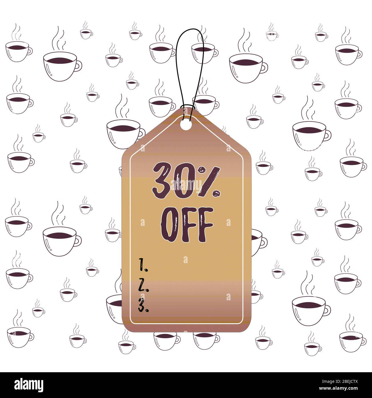 Writing note showing 30 Percent Off. Business concept for 30 percent ...