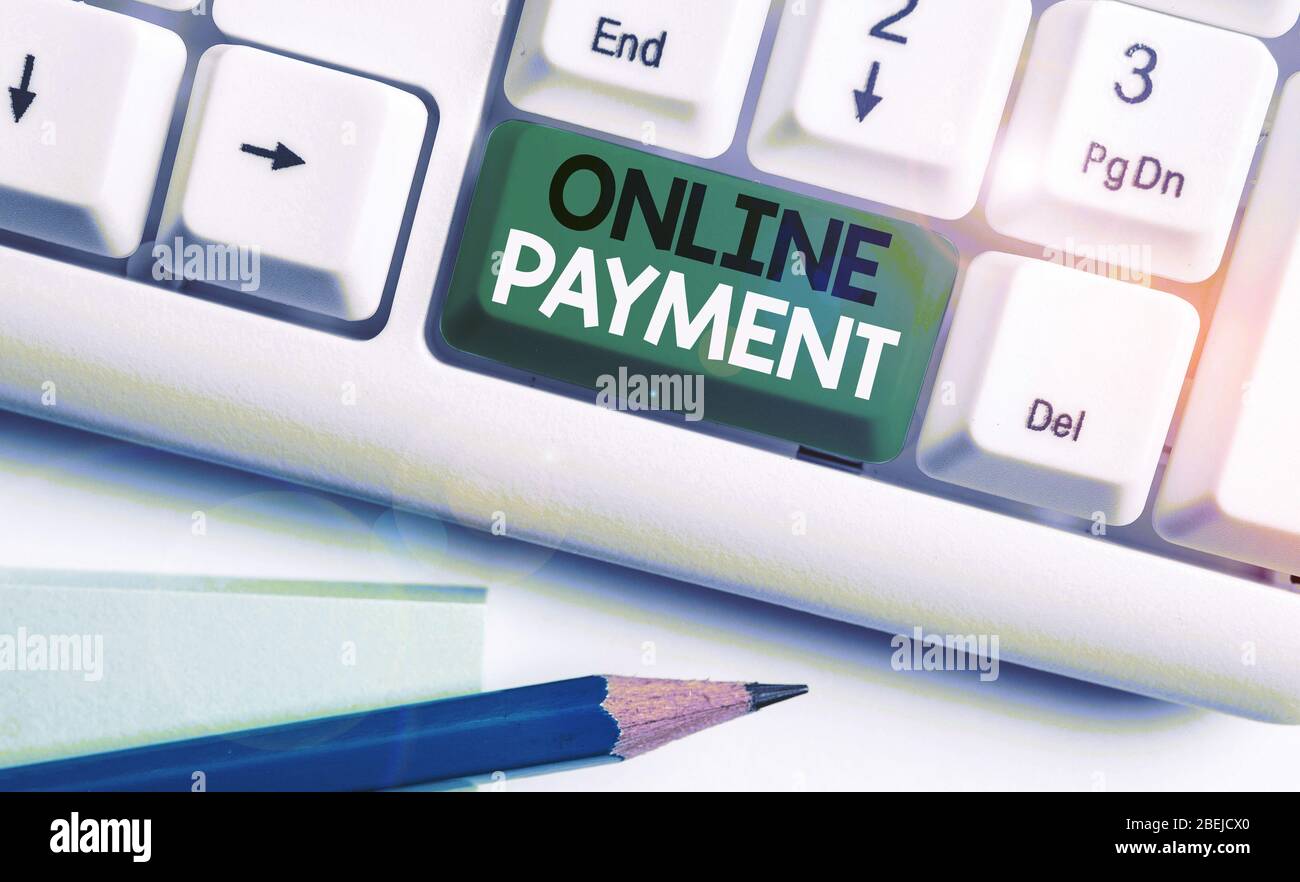 Conceptual hand writing showing Online Payment. Concept meaning ...
