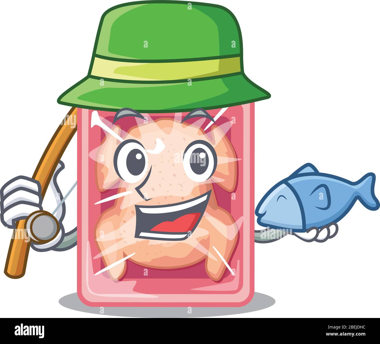 Cartoon design concept of frozen chicken while fishing Stock Vector ...