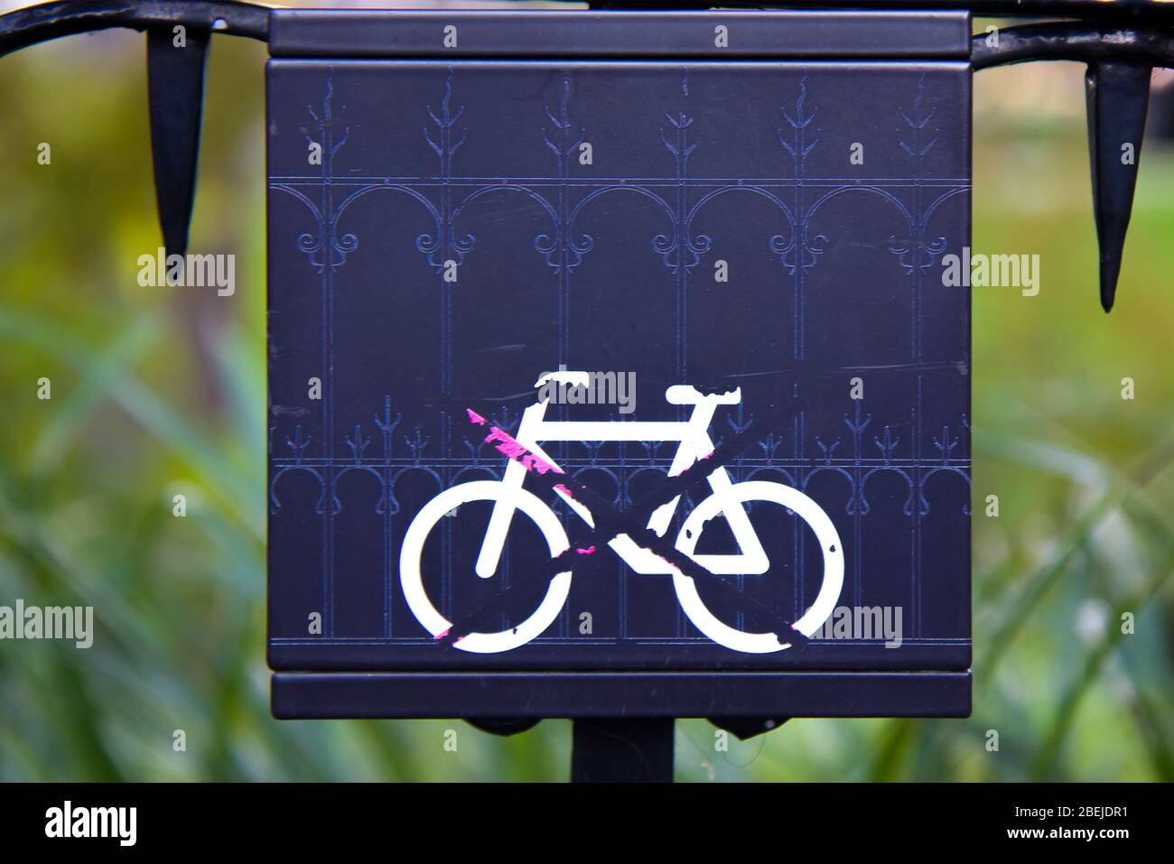Bicycle sign in Amsterdam Stock Photo - Alamy