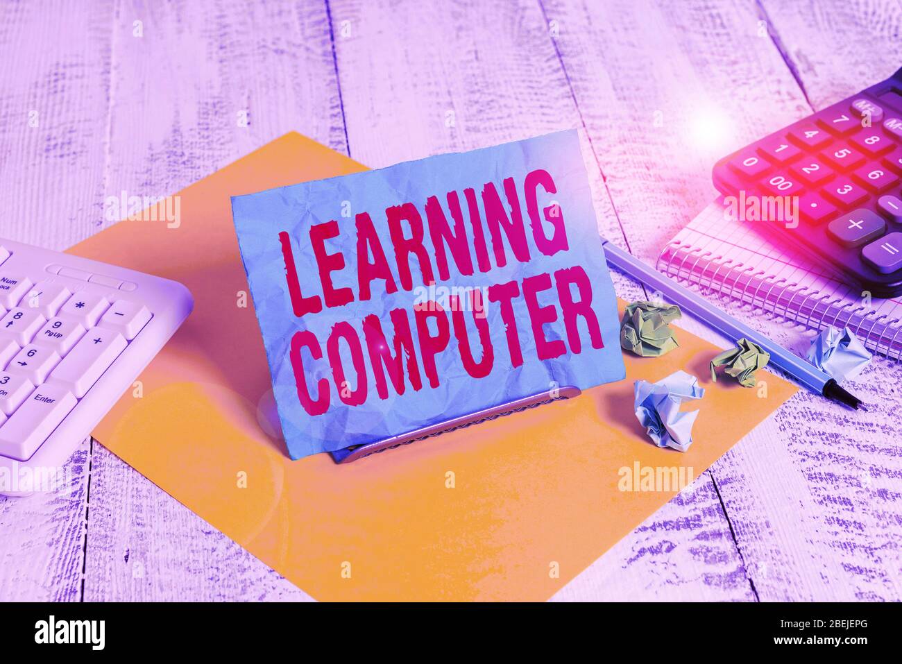 Text sign showing Learning Computer. Business photo text learn more ...