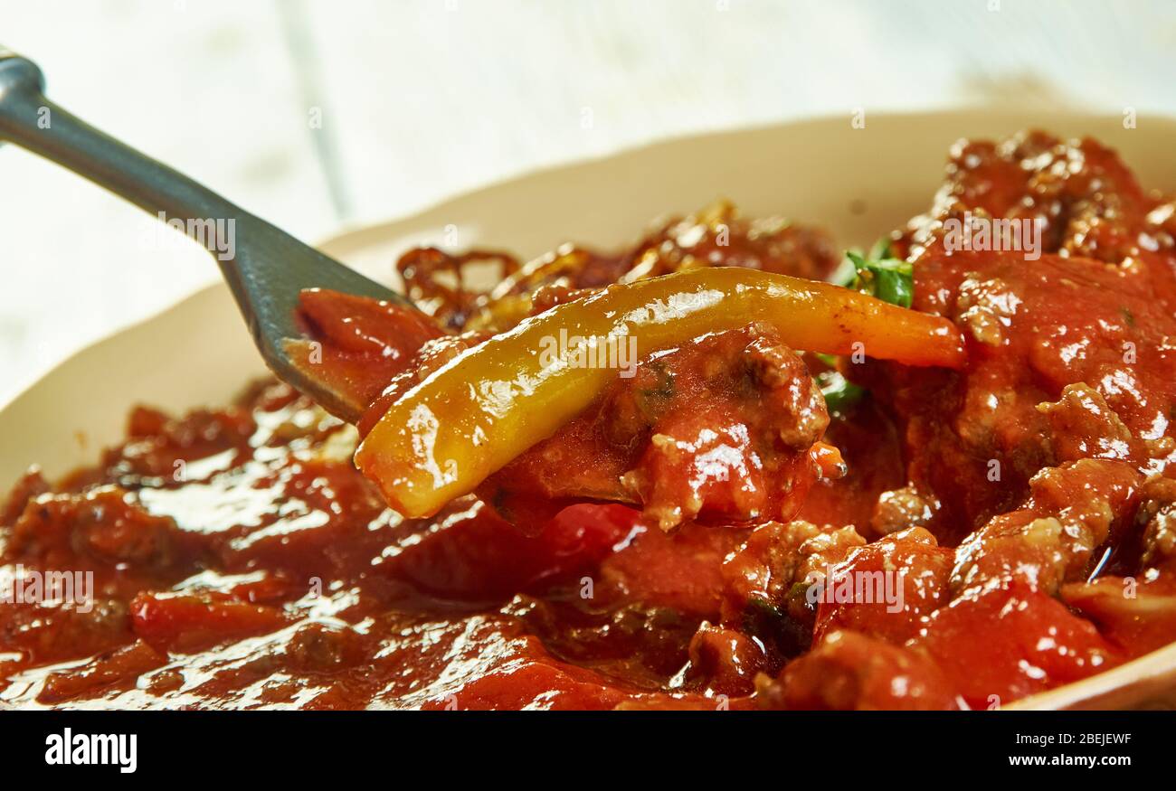 Minchet Abish Spicy, Ethiopian Beef Stew, Ground beef stewed in a spicy ...