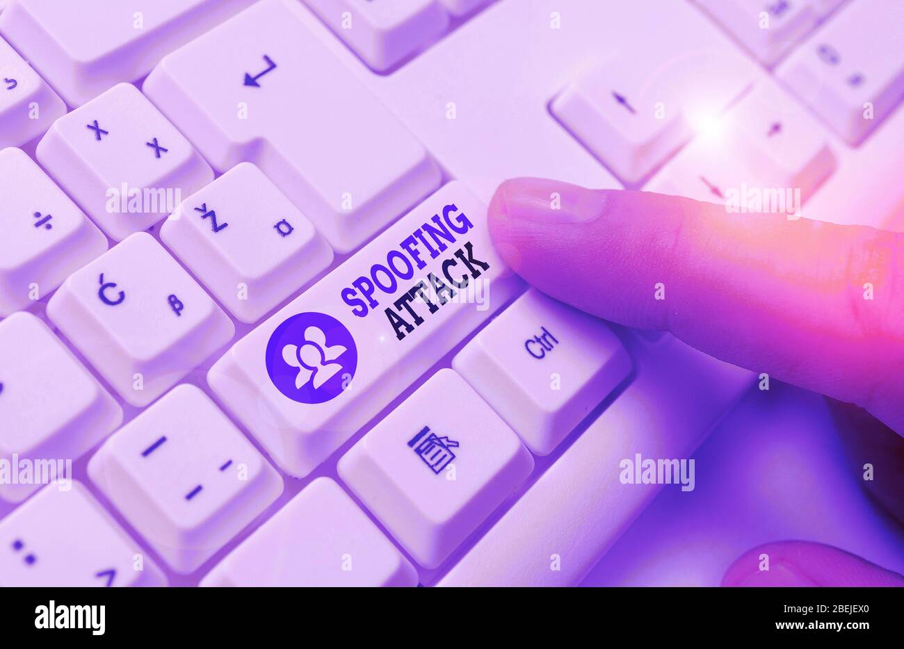 Conceptual hand writing showing Spoofing Attack. Concept meaning ...