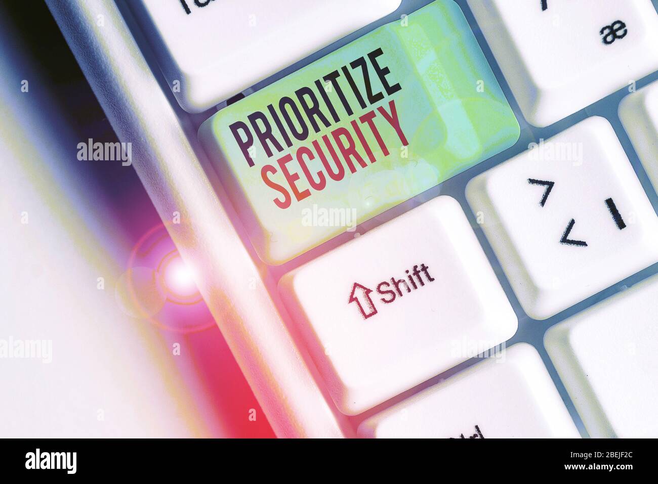 Conceptual hand writing showing Prioritize Security. Concept meaning ...
