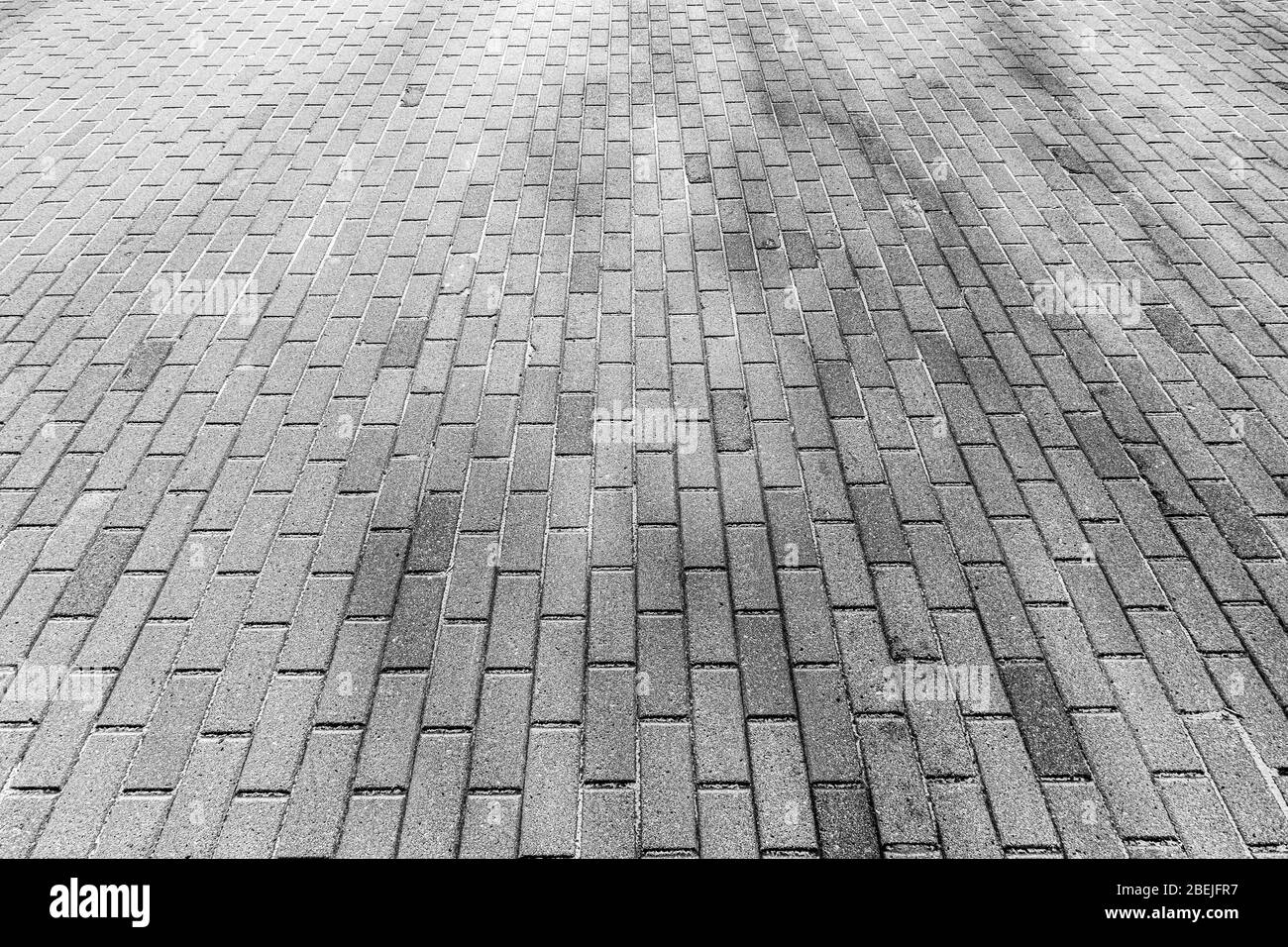 Top view on gray paving stone road. Old pavement of granite texture ...