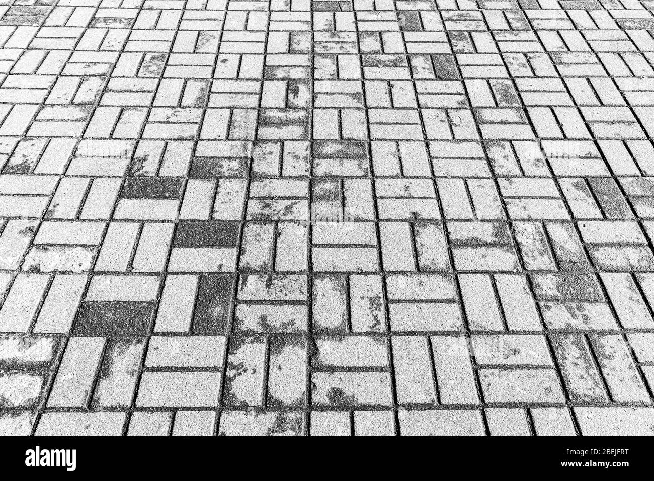 Top view on gray paving stone road. Old pavement of granite texture ...