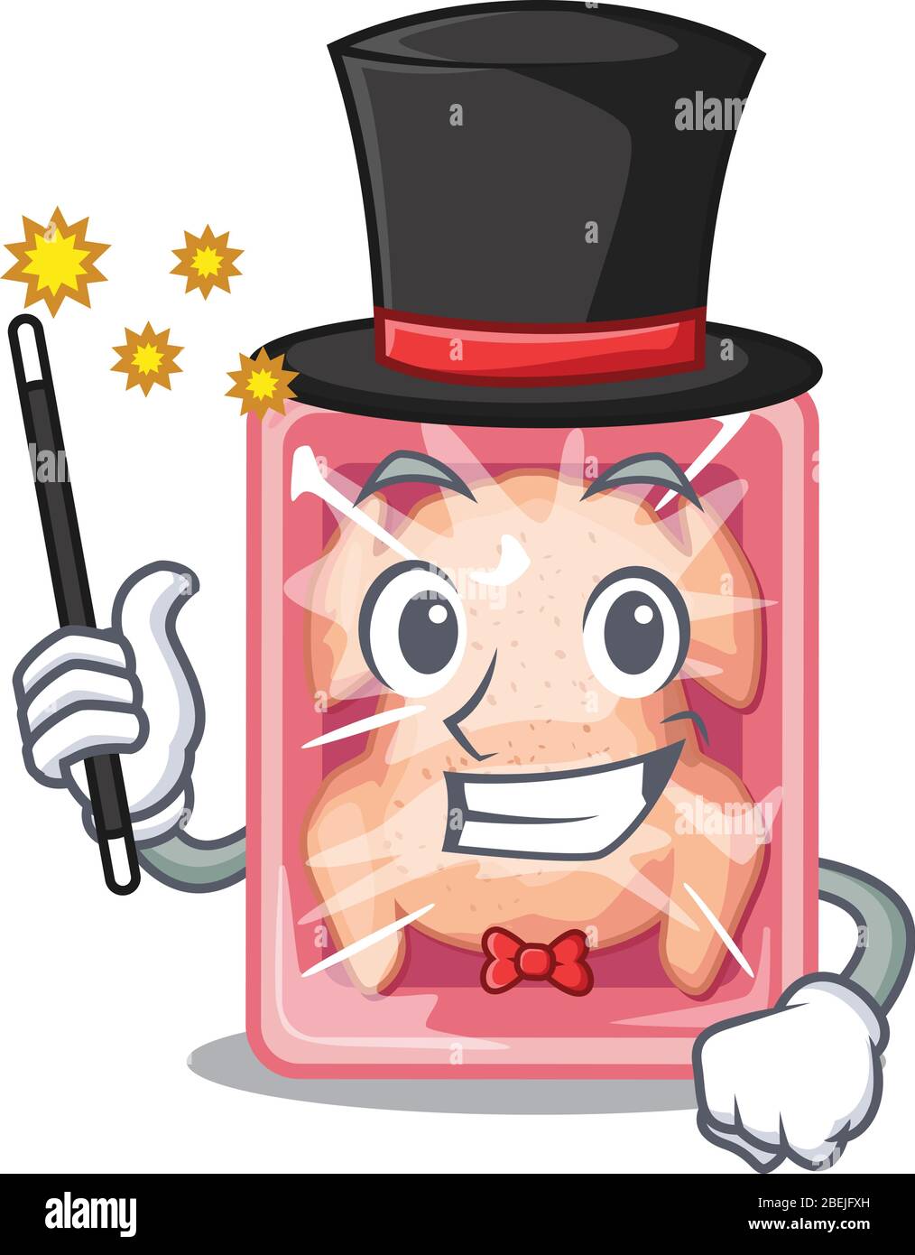 An attractive Magician of frozen chicken cartoon design Stock Vector ...
