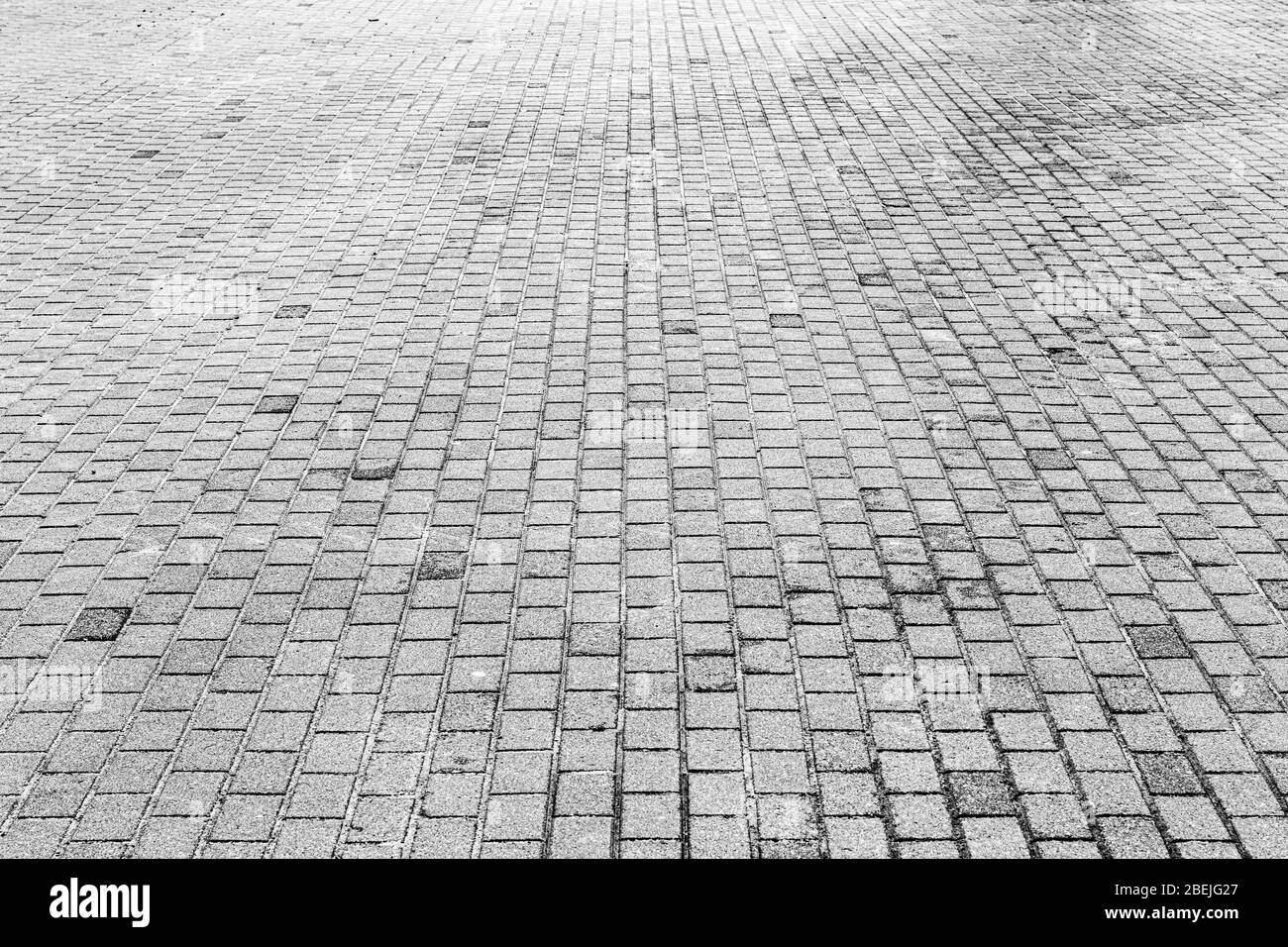 Top view on gray paving stone road. Old pavement of granite texture ...