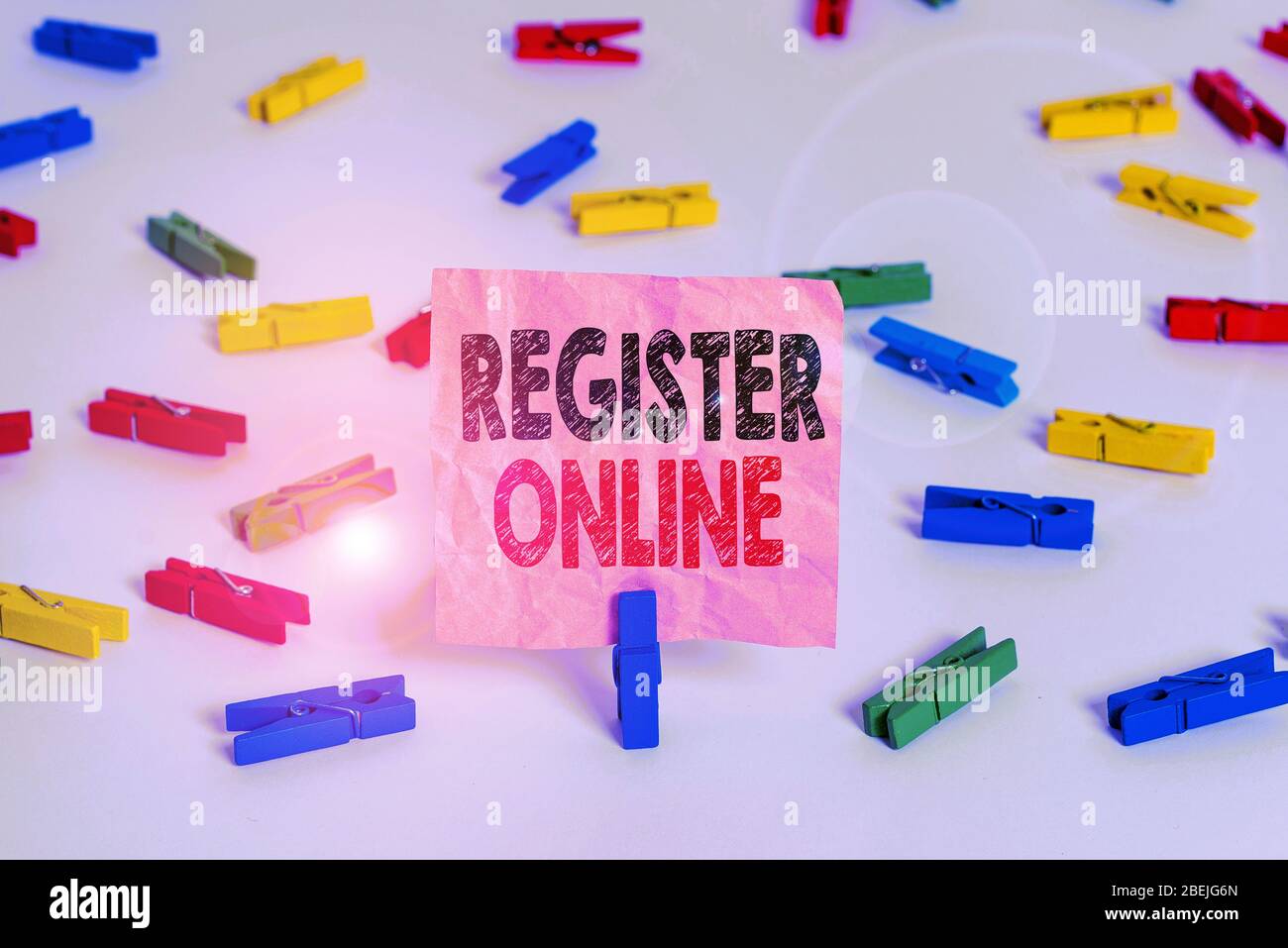 Conceptual hand writing showing Register Online. Concept meaning System ...