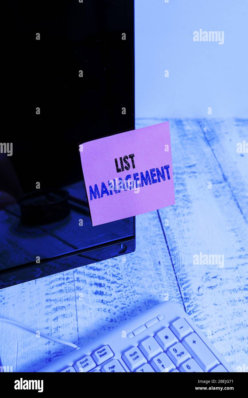 Conceptual hand writing showing List Management. Concept meaning ...
