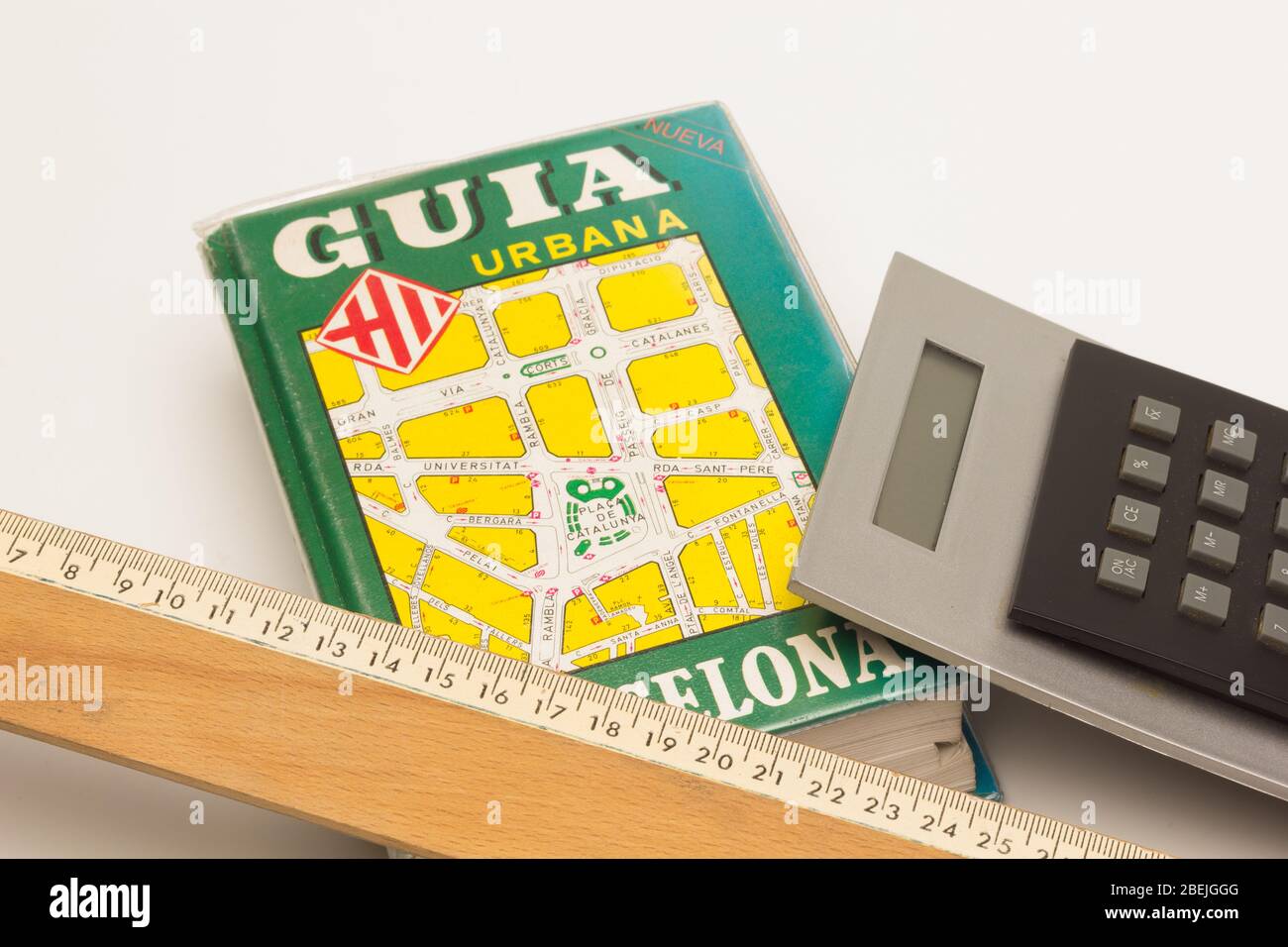 Book with the names of the streets of a city and the maps with the ...