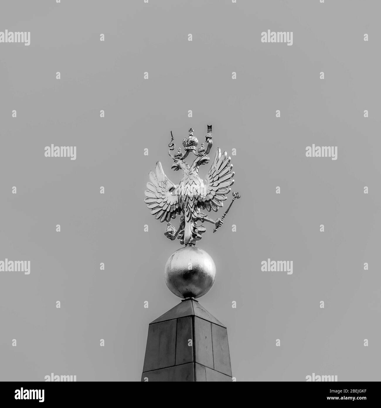 Russian czar monument detail Black and White Stock Photos & Images - Alamy
