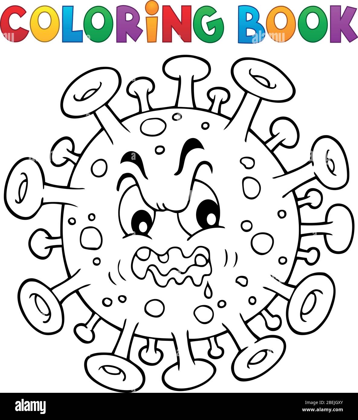 Coloring book virus theme 1 - eps10 vector illustration Stock Vector ...