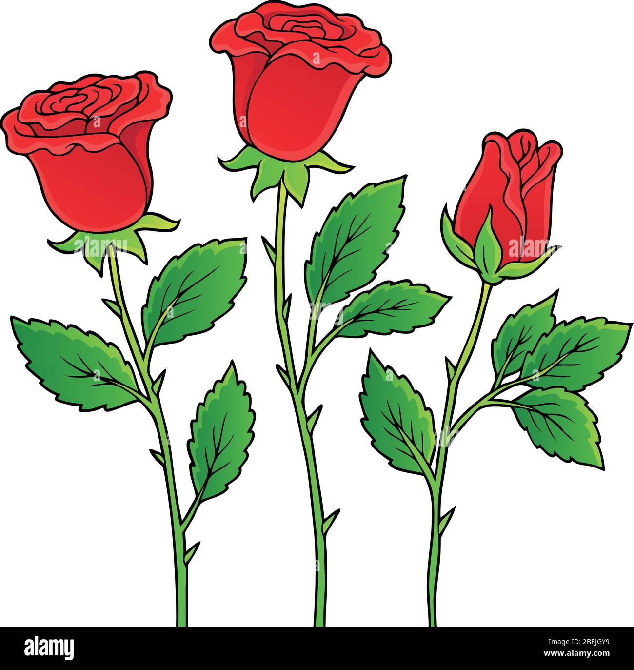 Rose Bush Cartoon