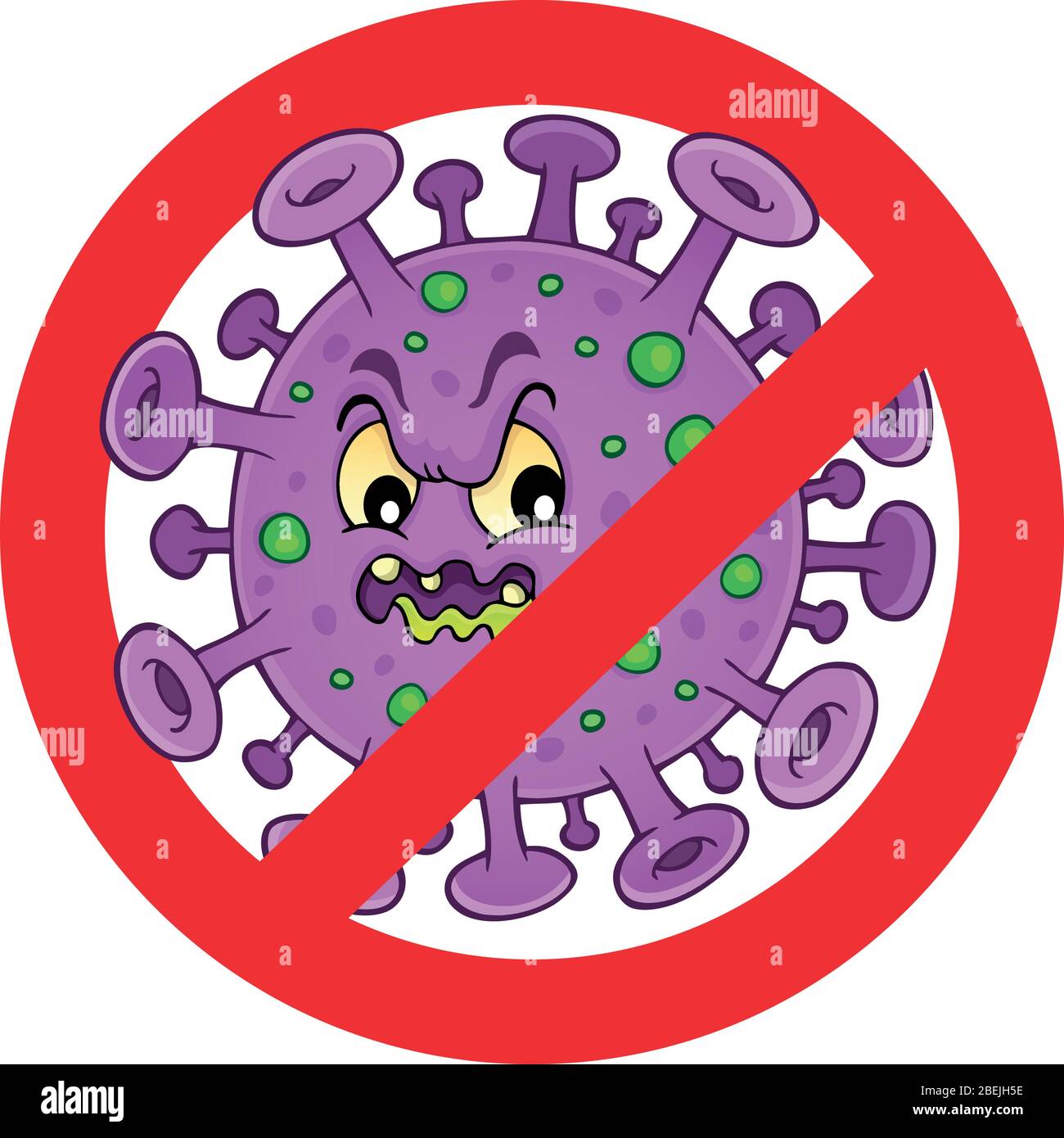 Crossed out virus theme image 1 - eps10 vector illustration Stock ...