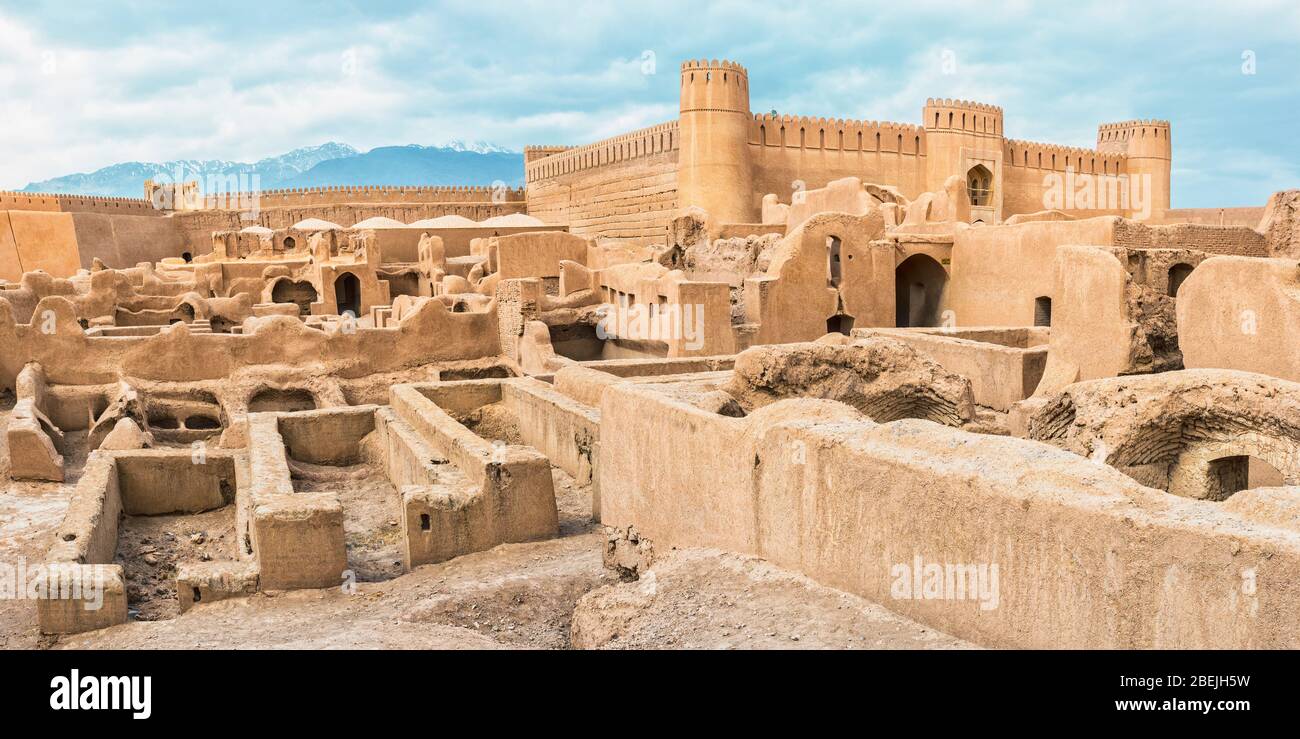 Ruins, towers and walls of Rayen Citadel, Biggest adobe building in the ...