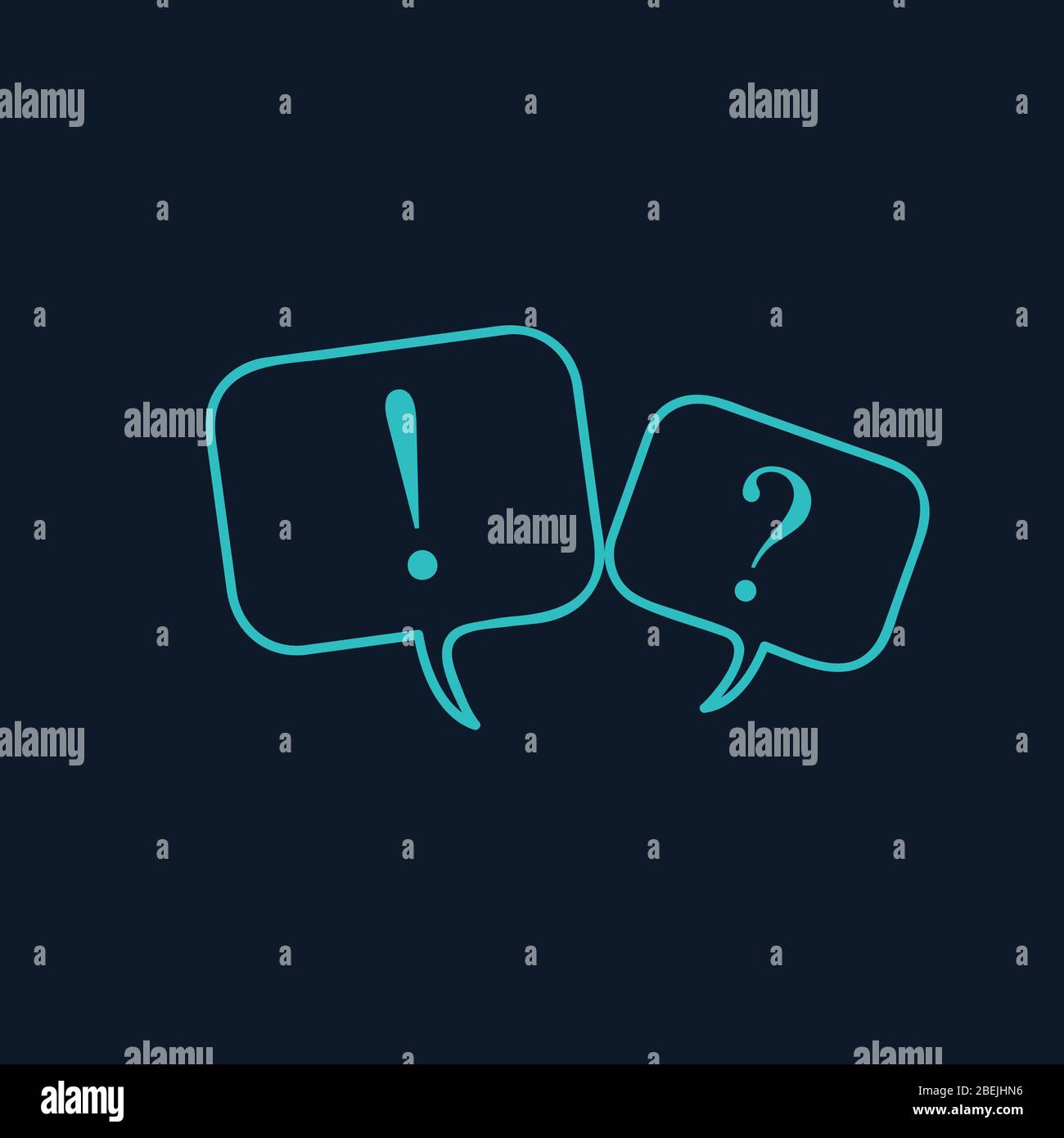 Chat speech Bubbles with Question Mark And Exclamation Point. Stock ...