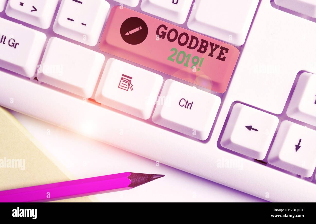 Handwriting text Goodbye 2019. Conceptual photo express good wishes ...