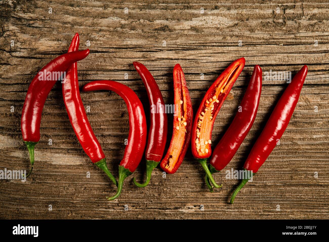 Top view chillies hi-res stock photography and images - Alamy