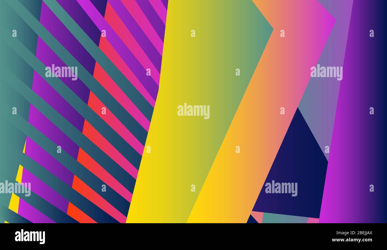 Bright neon pattern of geometric shapes and lines virtual background ...