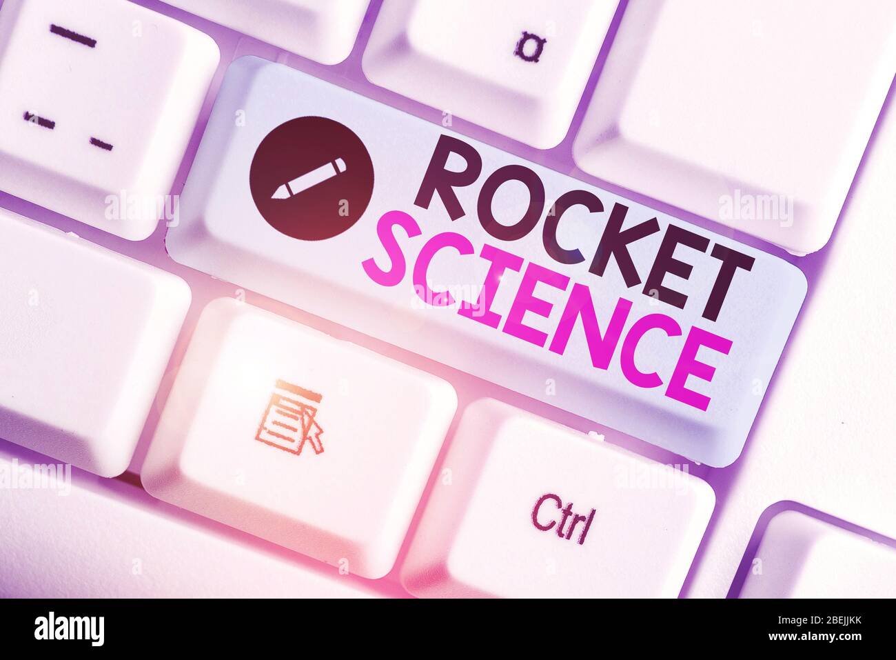 Text sign showing Rocket Science. Business photo text difficult ...