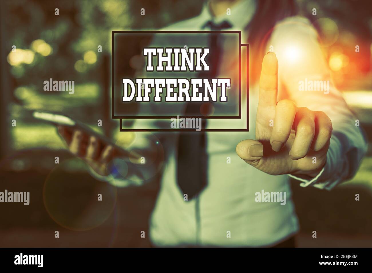 Handwriting text Think Different. Conceptual photo unusual method or ...
