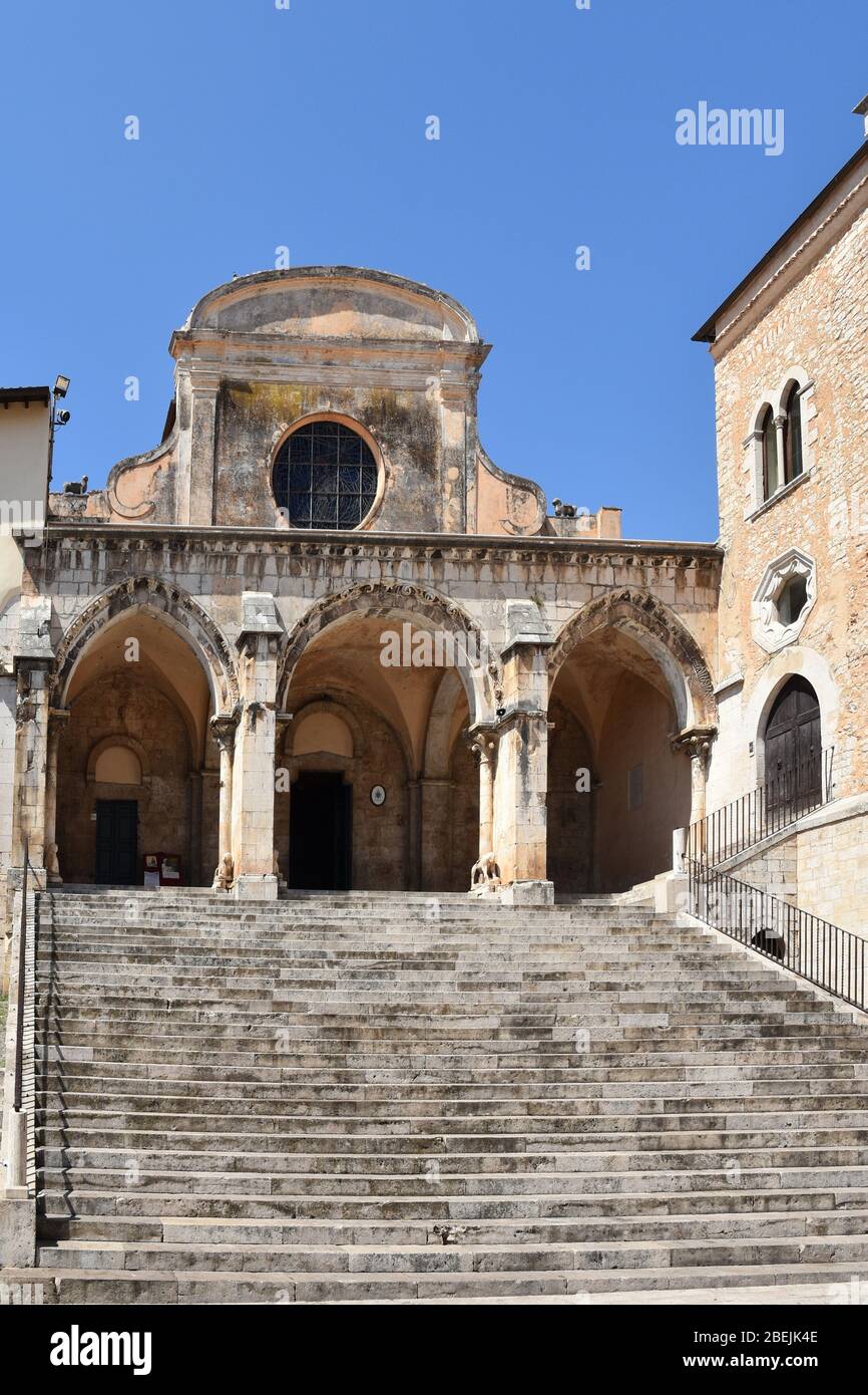 The arches of the cathedral of Priverno in Italy Stock Photo - Alamy