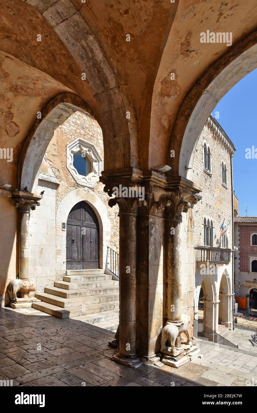 The arches of the cathedral of Priverno in Italy Stock Photo - Alamy