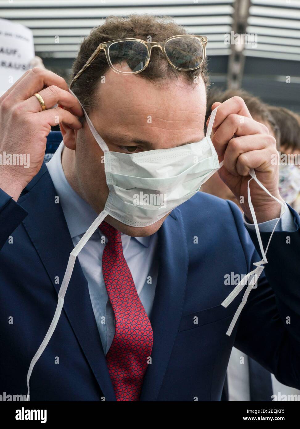 Wiesbaden, Germany. 14th Apr, 2020. Federal Health Minister Jens Spahn ...