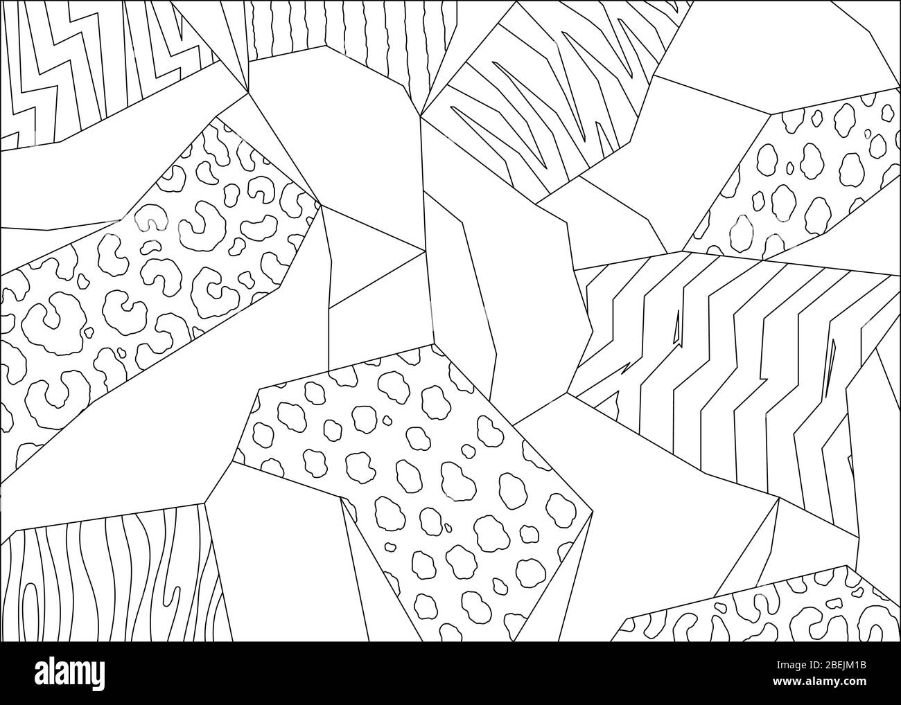 Abstract animal print background. Hand drawn vector illustration ...