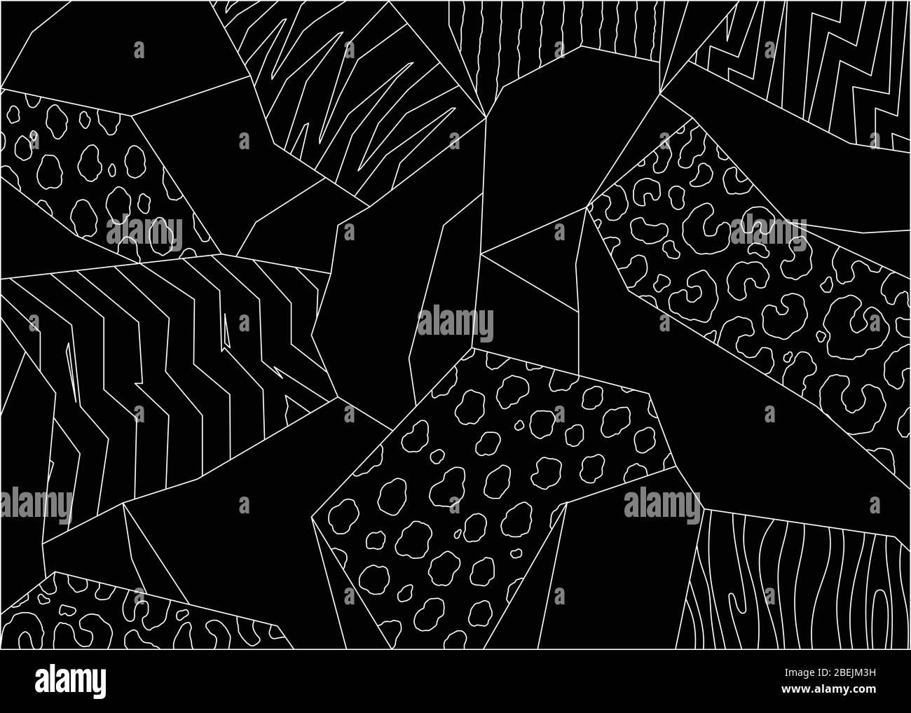 Abstract animal print background. Hand drawn vector illustration ...