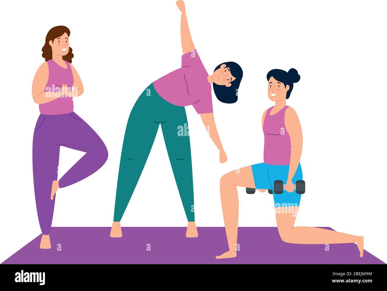 women practicing exercise isolated icon Stock Vector Image & Art - Alamy