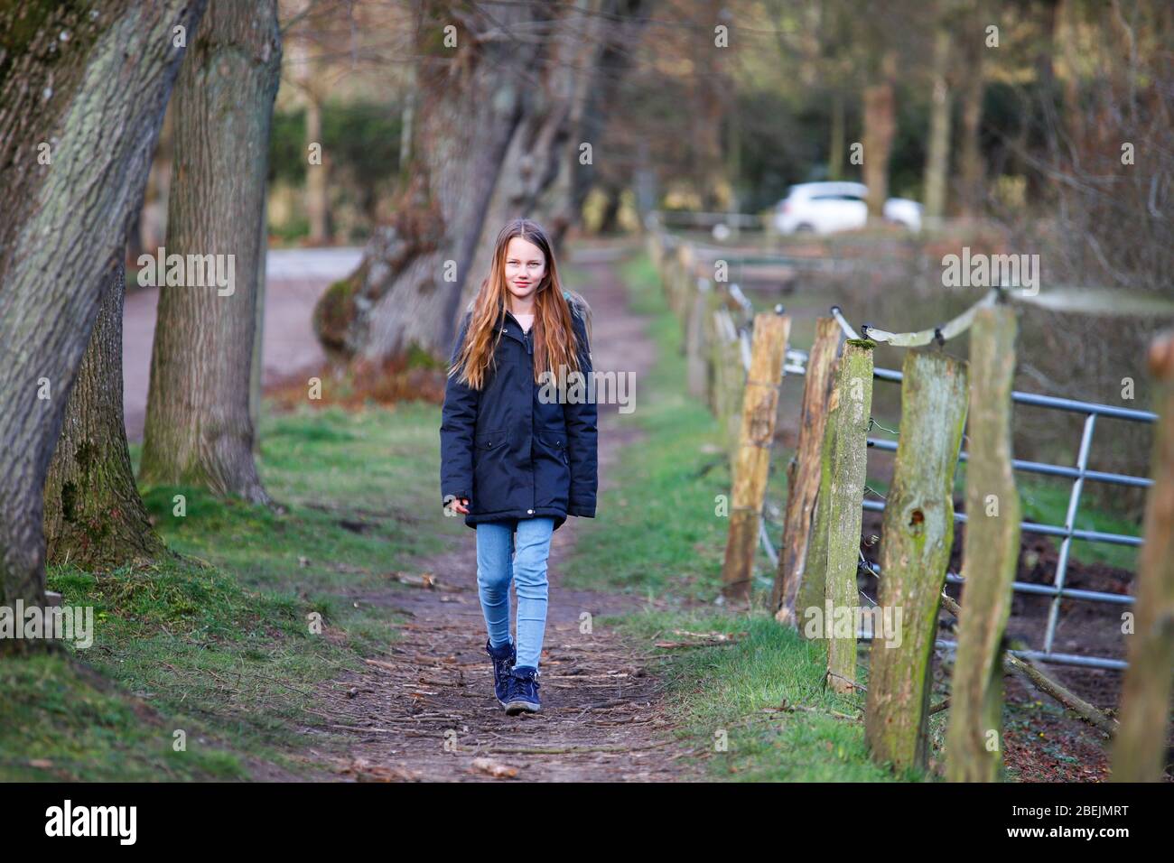 Child hiking woods hi-res stock photography and images - Alamy