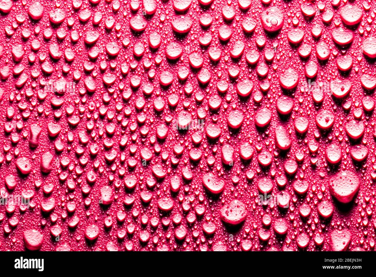 Macro water drops texture on a red background. Abstract pattern or ...