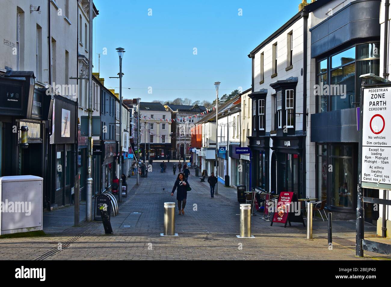 A view along Caroline Street, one of the main shopping areas in the ...