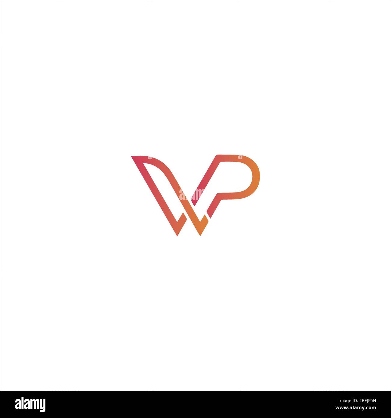Initial letter wp logo or pw logo vector design templates Stock Vector ...